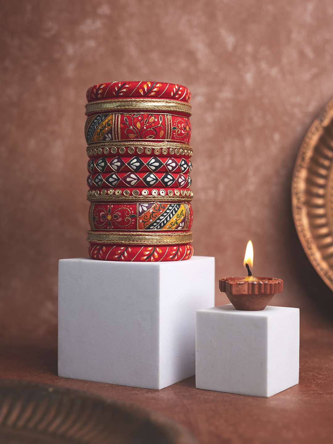 Sindoori - Silk and cotton thread handmade bangles Taasha Craft Taasha ...